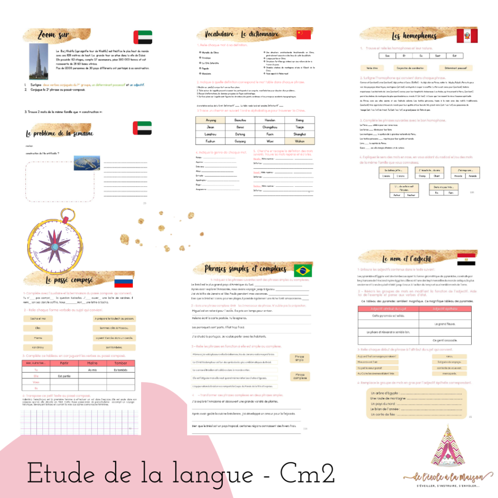 Pack Français & rituels mathématiques tour du monde pour les CM - PDF